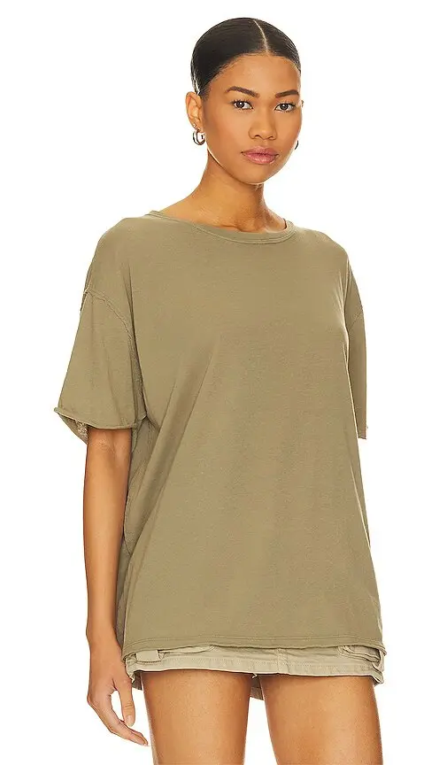 Free People X We The Free Nina Tee In Olive - Olive Stone